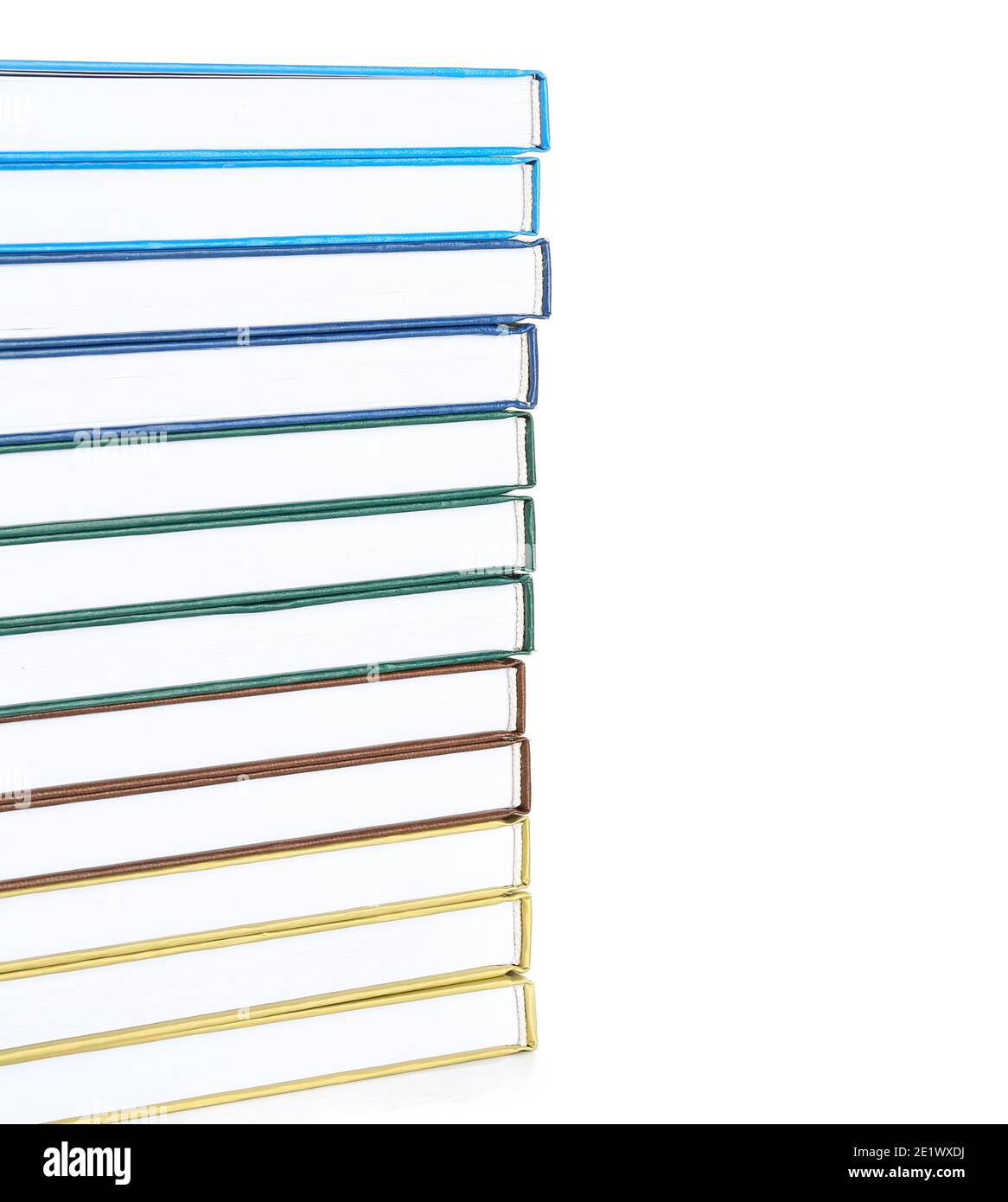 Stack of books on white background Stock Photo - Alamy