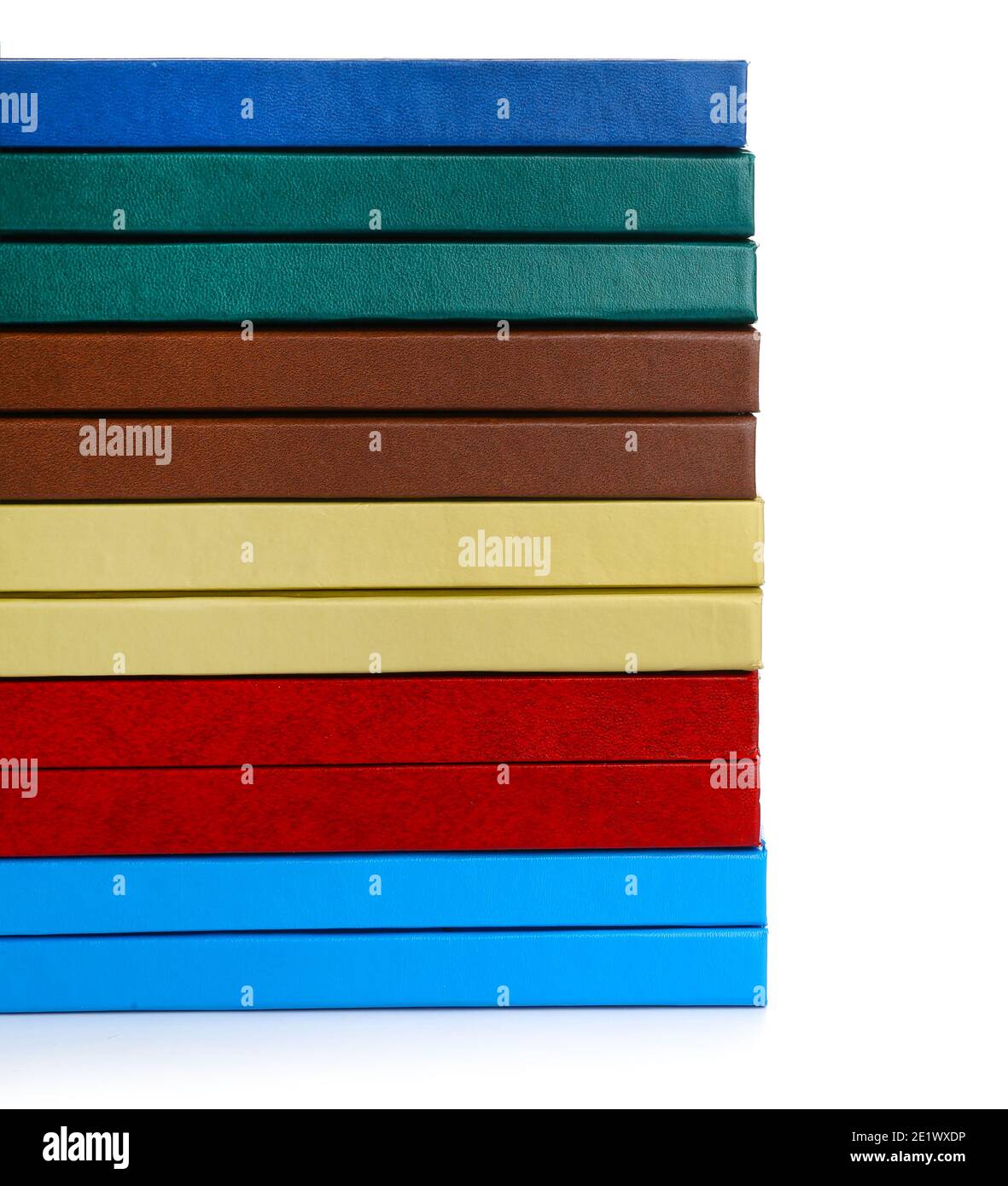 Stack of books on white background Stock Photo - Alamy