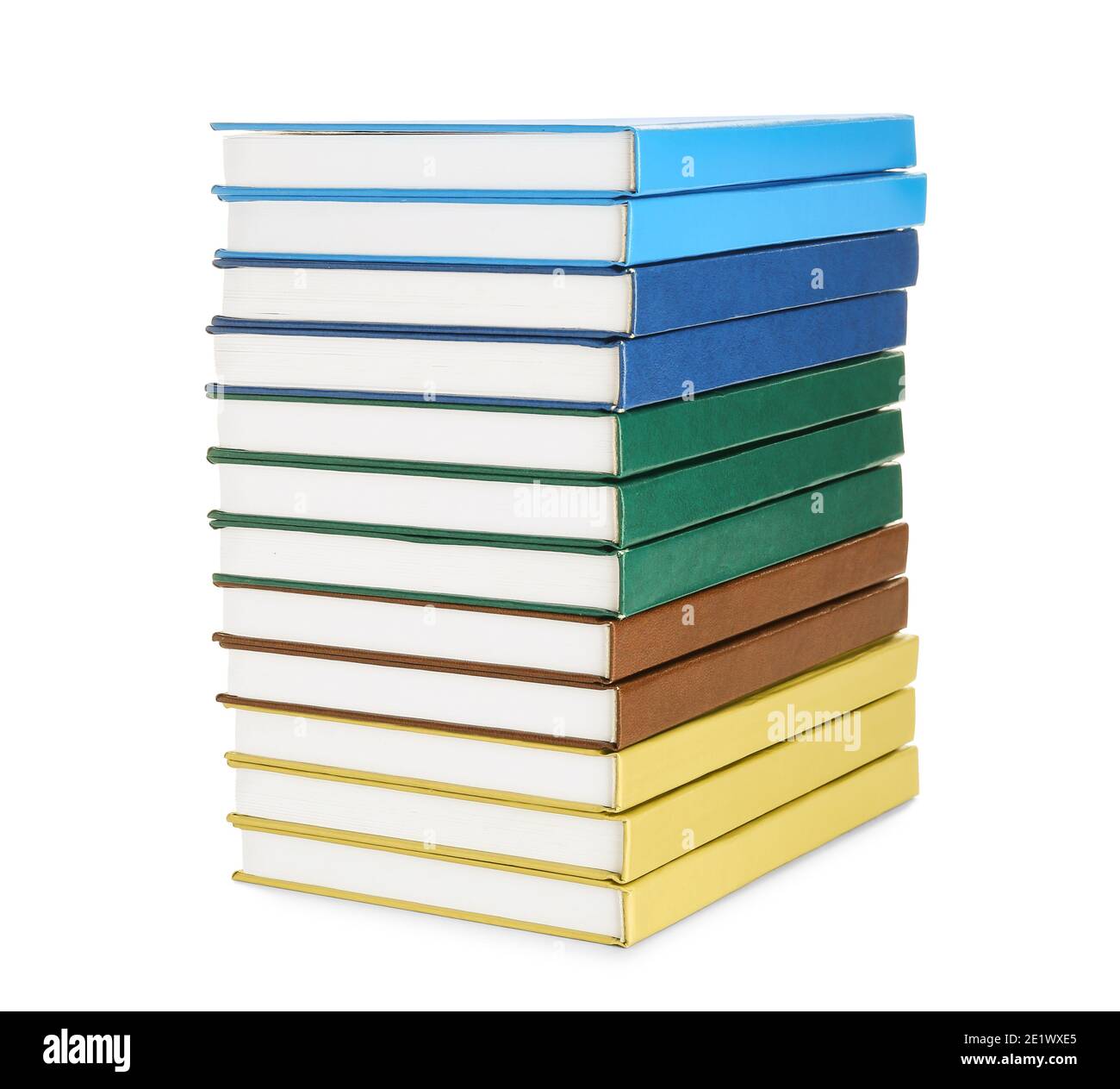 Stack of books on white background Stock Photo - Alamy