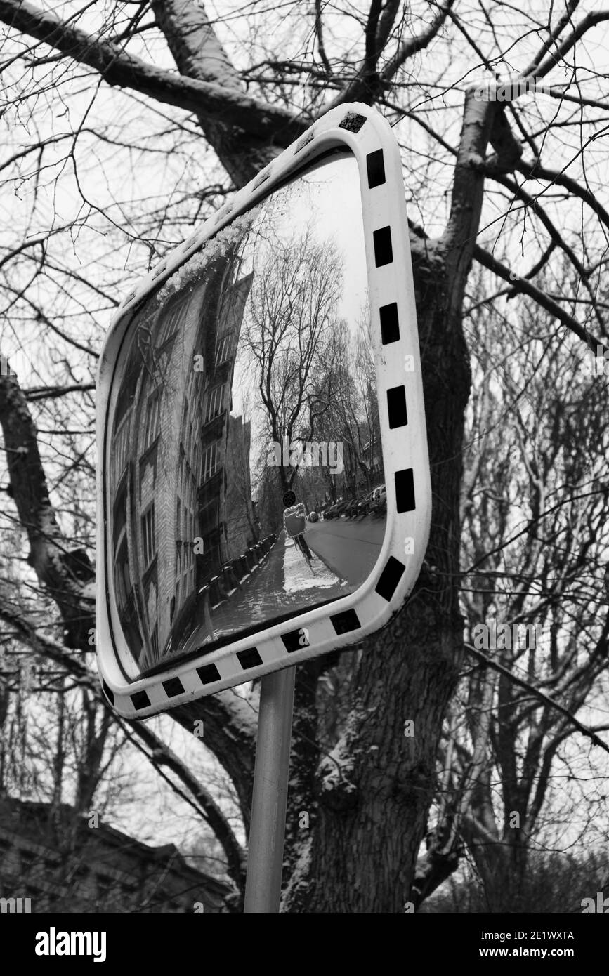 Security mirror Black and White Stock Photos & Images - Alamy