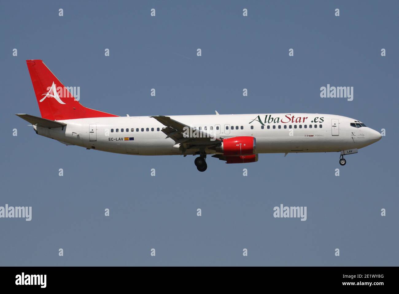 Spanish Alba Star Boeing 737-400 with registration EC-LAV on short ...