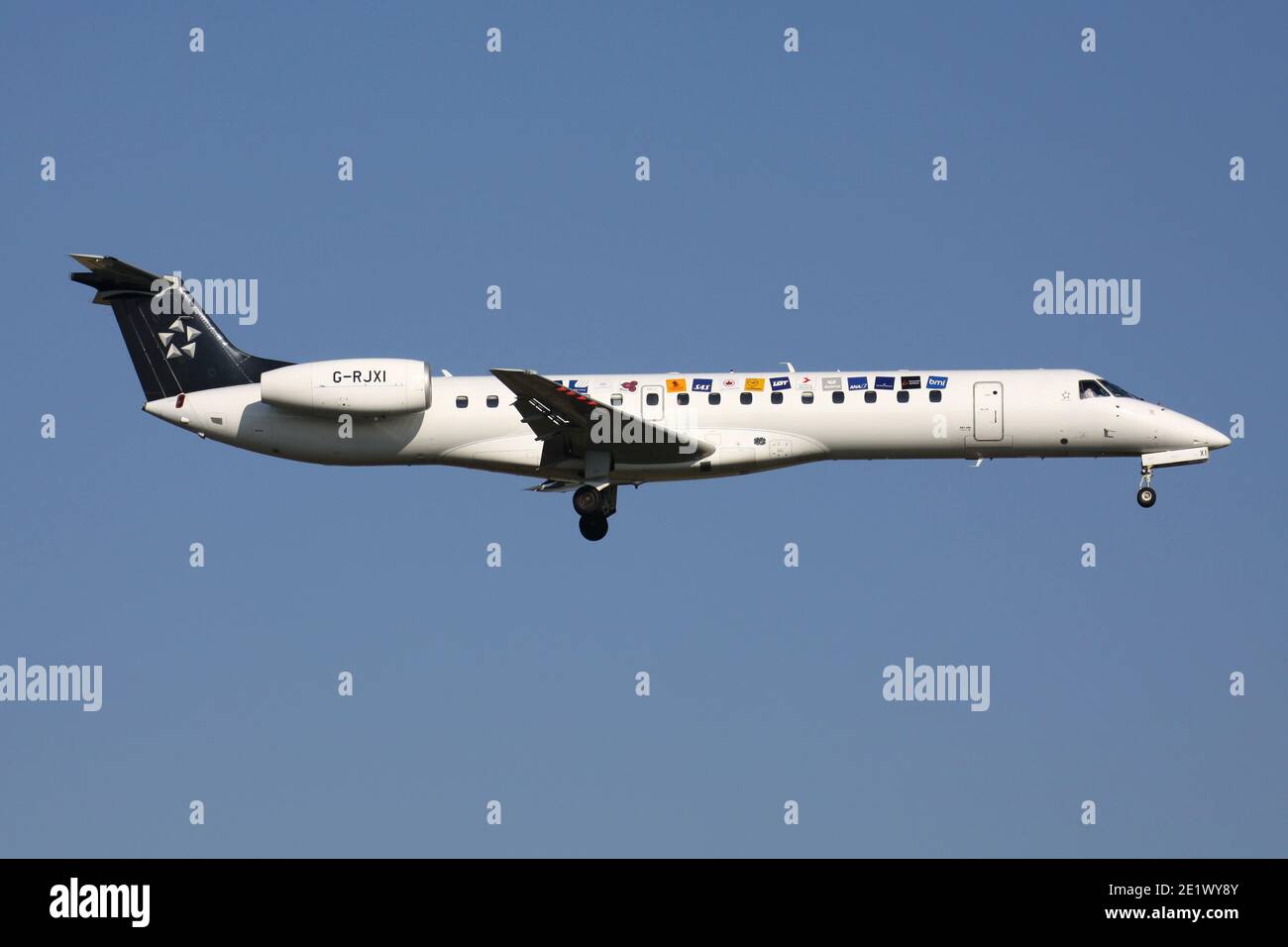 British bmi Embraer ERJ-145 with registration G-RJXI in Star Alliance ...
