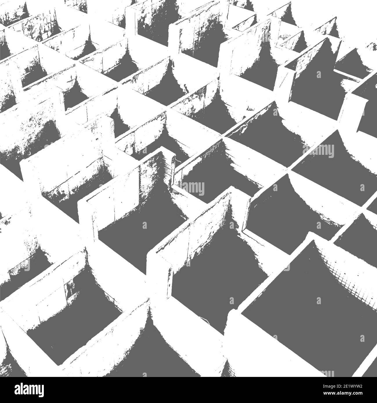 Flat square building Black and White Stock Photos & Images - Alamy