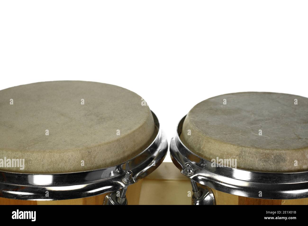 Set of Bongo Drums Isolated on white Background. Latin percussion Stock ...