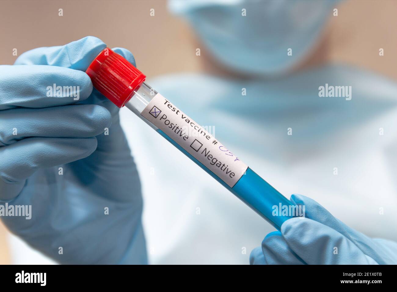 Coronavirus vaccine, positive. Doctor in protective suit, medical mask ...