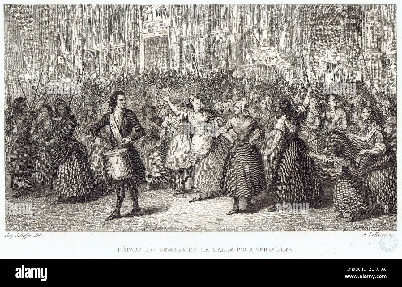 les femmes de Paris vont hercher le Roi à Versailles 5 octobre 1789 ...