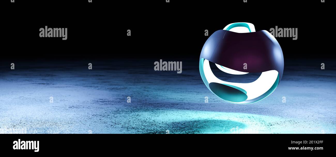 Abstract science technology object background 3d render illustration ...