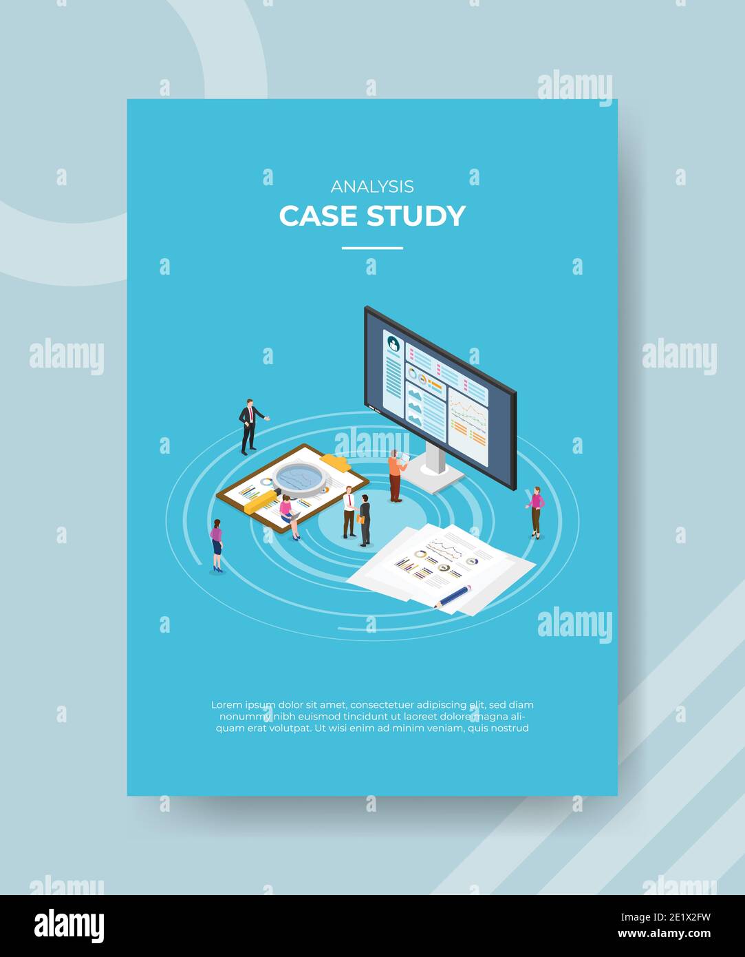 case study concept for template banner and flyer for printing with ...