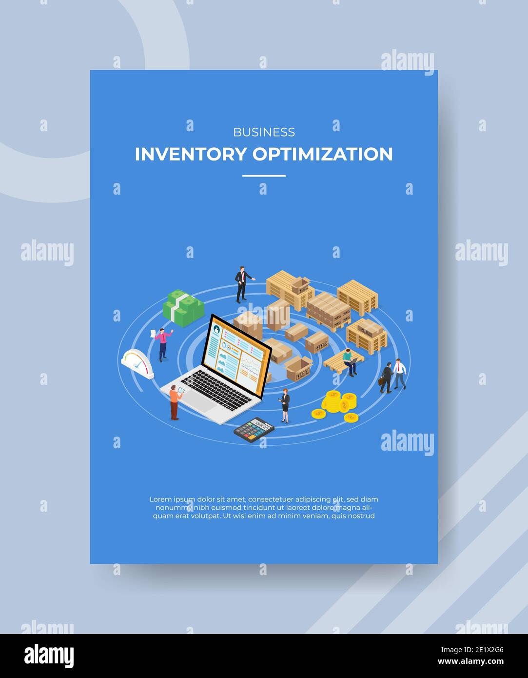 inventory optimization concept for template banner and flyer for ...