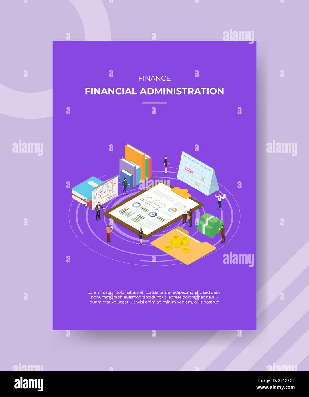 financial administration concept for template banner and flyer for ...