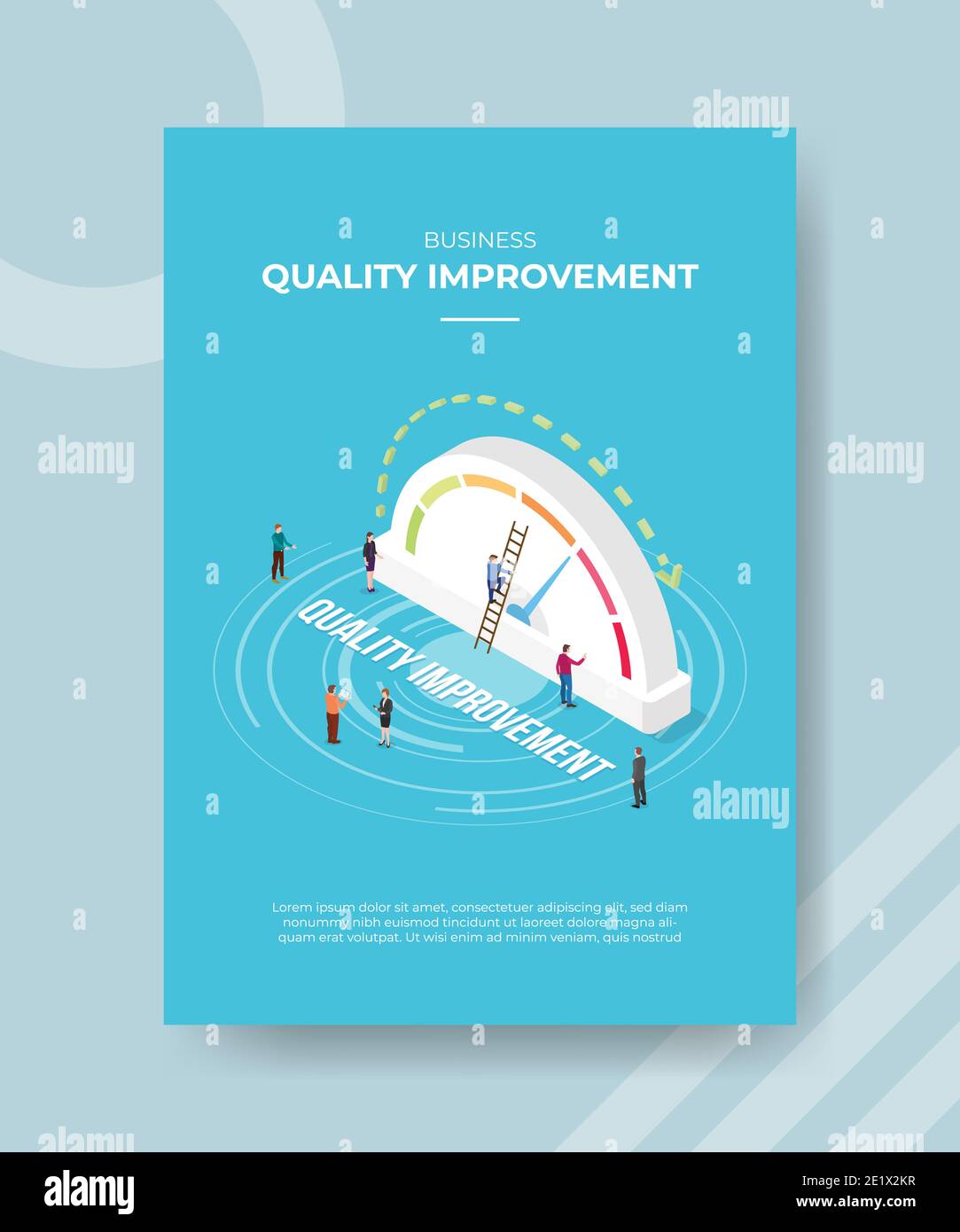 quality improvement concept for template banner and flyer for printing ...
