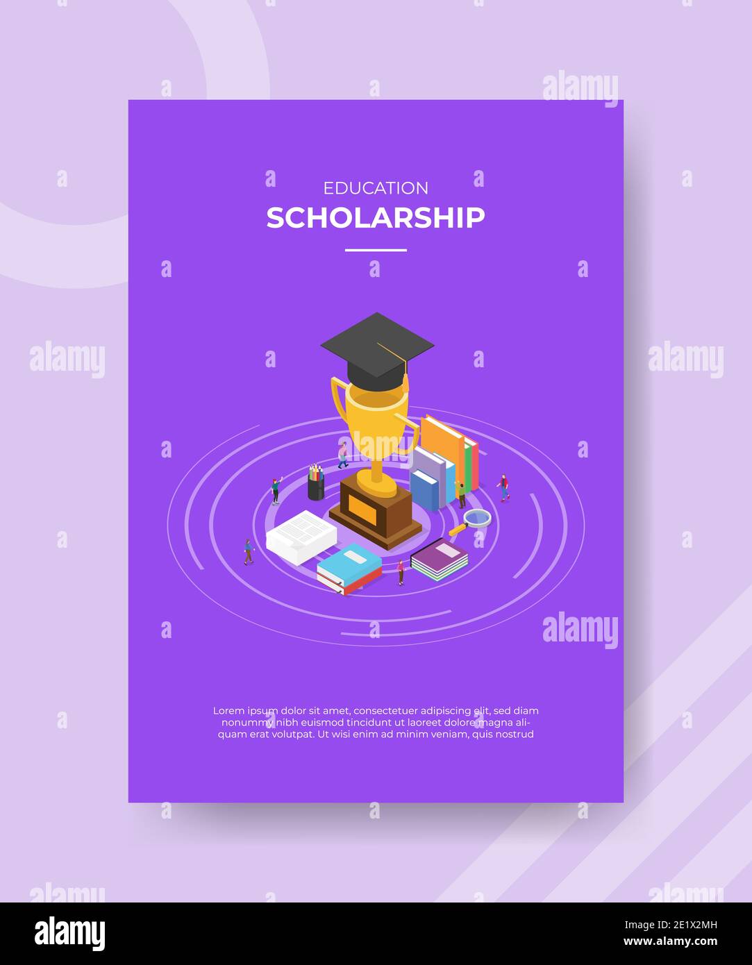 scholarship concept for template banner and flyer for printing with ...