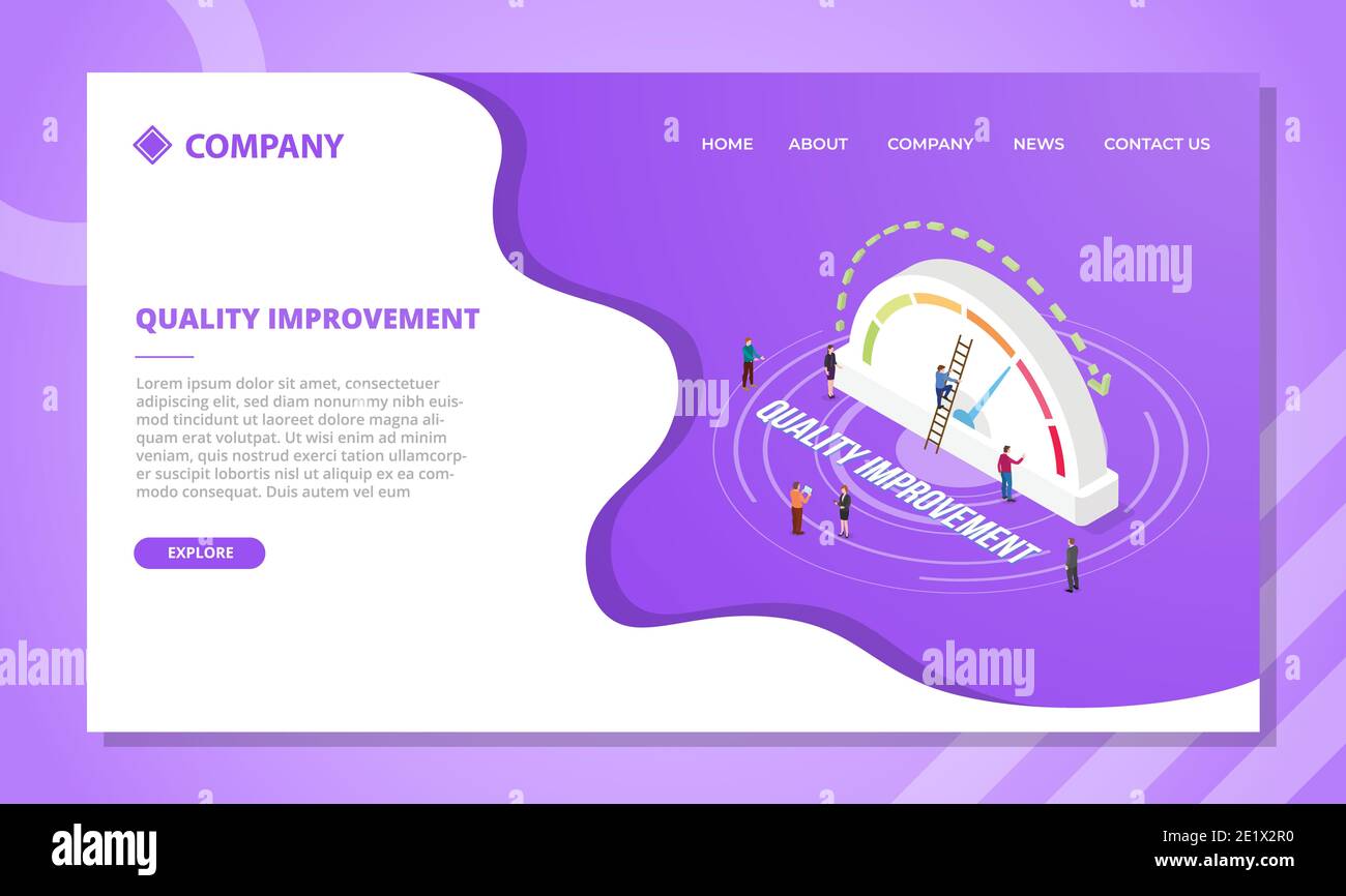 quality improvement concept for website template or landing homepage ...