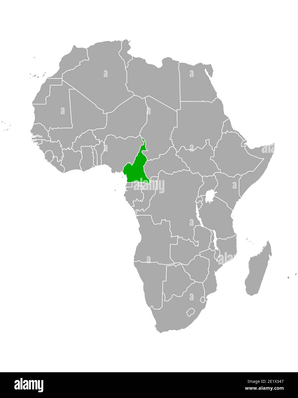 Map of Cameroon in Africa Stock Photo - Alamy