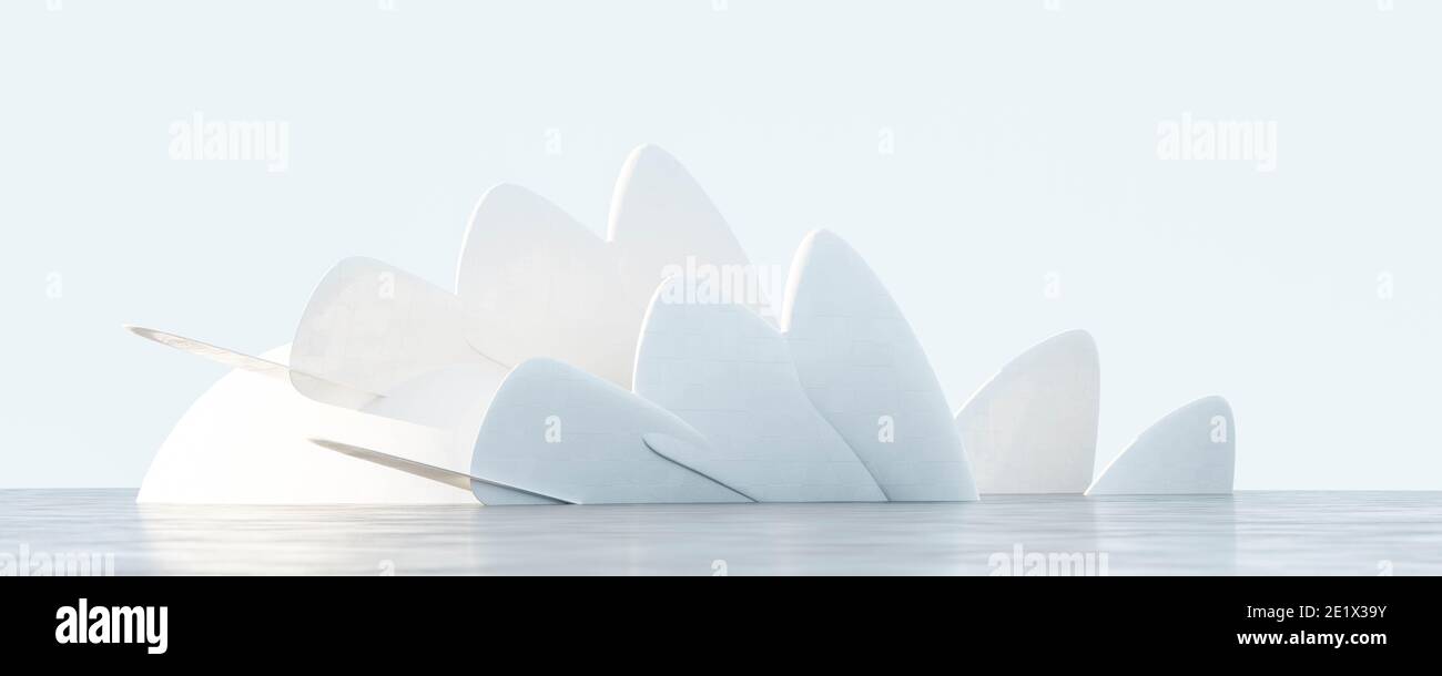 round modern abstract white architectural detail modern design 3d ...