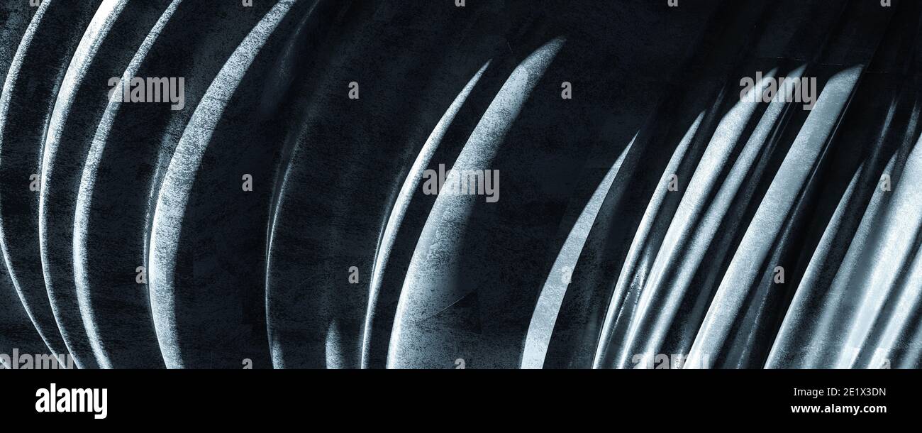 abstract grey shaded geometric curve object with reflections 3d render ...