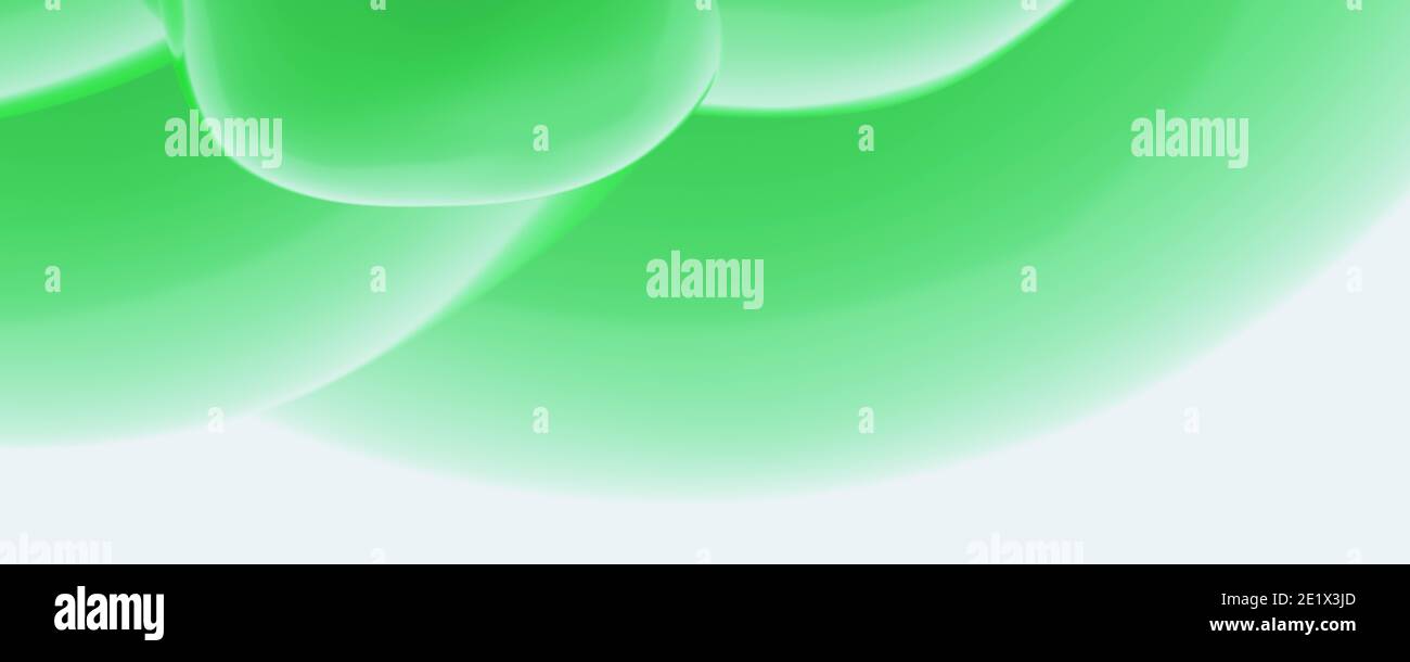 abstract green modern design round shapes 3d render illustration Stock ...