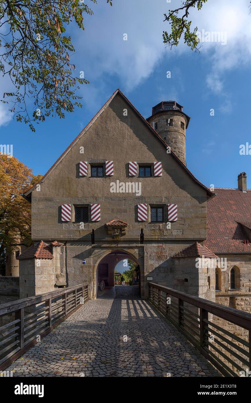 Entrance gate to Altenburg Castle, Bamberg, Upper Franconia, Bavaria ...