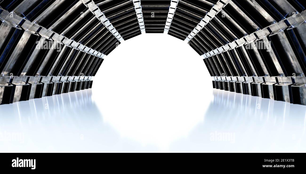 dark hall technology abstract background 3d render illustration Stock ...