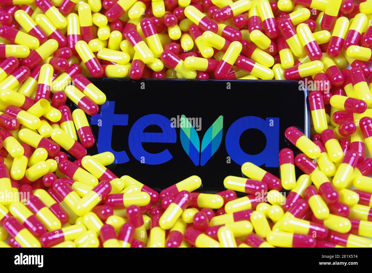 Viersen, Germany - April 9. 2020: Close up of mobile phone screen with ...