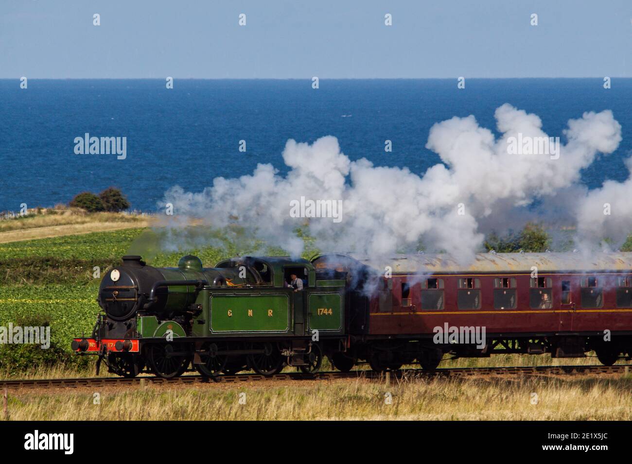Great Northern Railway, GNR, Class N2 steam locomotive on the North ...