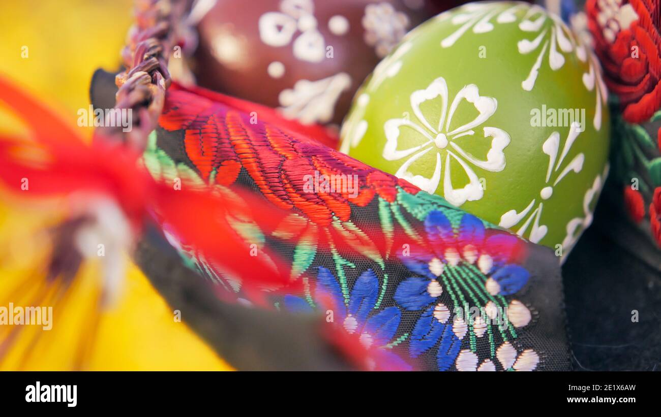 Traditional Czech Easter eggs - decorated by hand Stock Photo - Alamy
