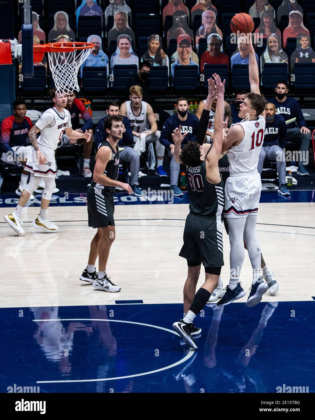 Moraga, CA U.S. 09th Jan, 2021. A. St. Mary's Gaels center Mitchell ...