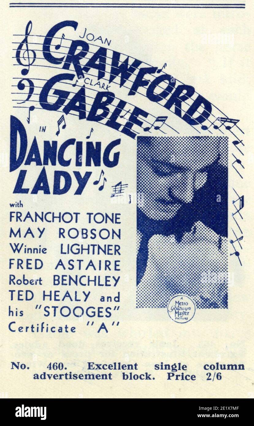 JOAN CRAWFORD and CLARK GABLE in DANCING LADY 1933 director ROBERT Z ...