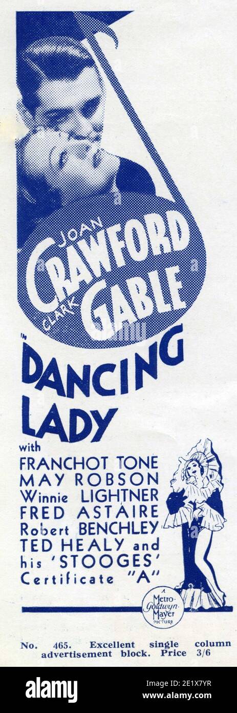 JOAN CRAWFORD and CLARK GABLE in DANCING LADY 1933 director ROBERT Z ...