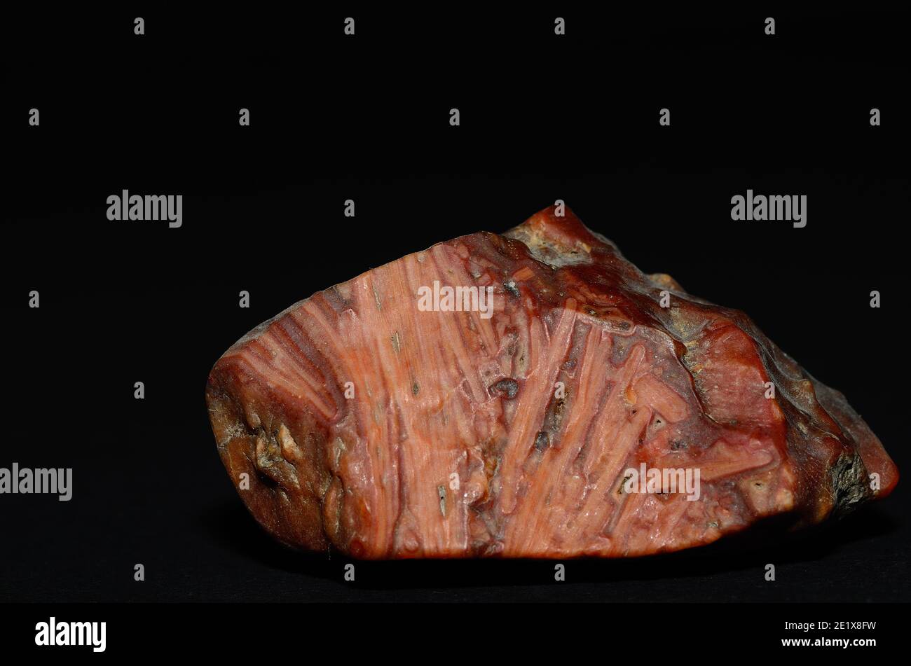 beautiful red agate stone with black background Stock Photo - Alamy