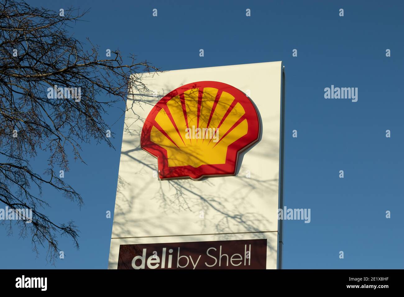 Moscow, Russia - 5 December 2020: deli by Shell, Royal Dutch Shell logo ...