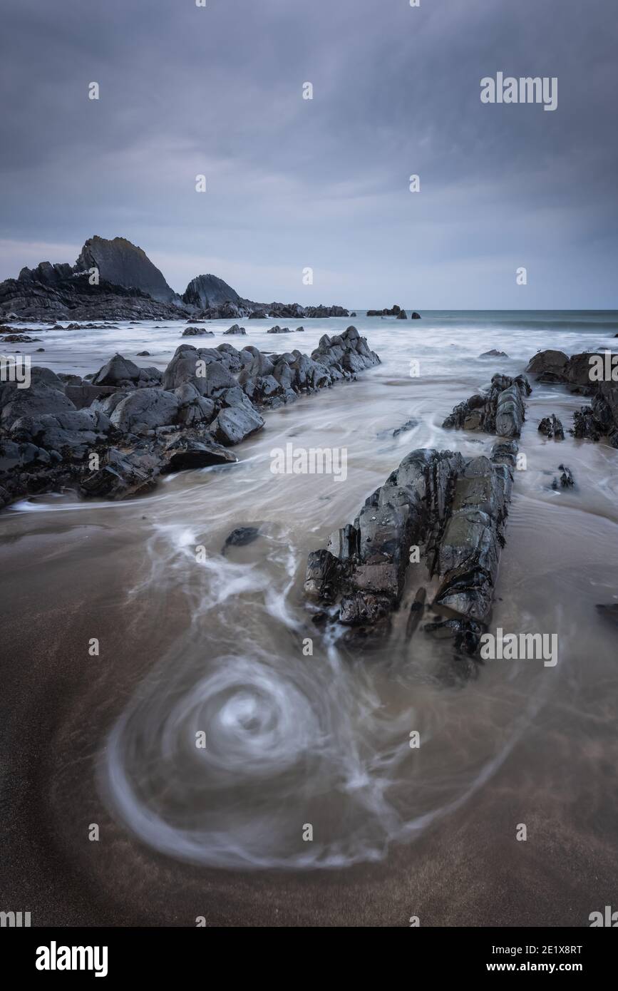 Hartland Rock ledges in North Devon Stock Photo - Alamy