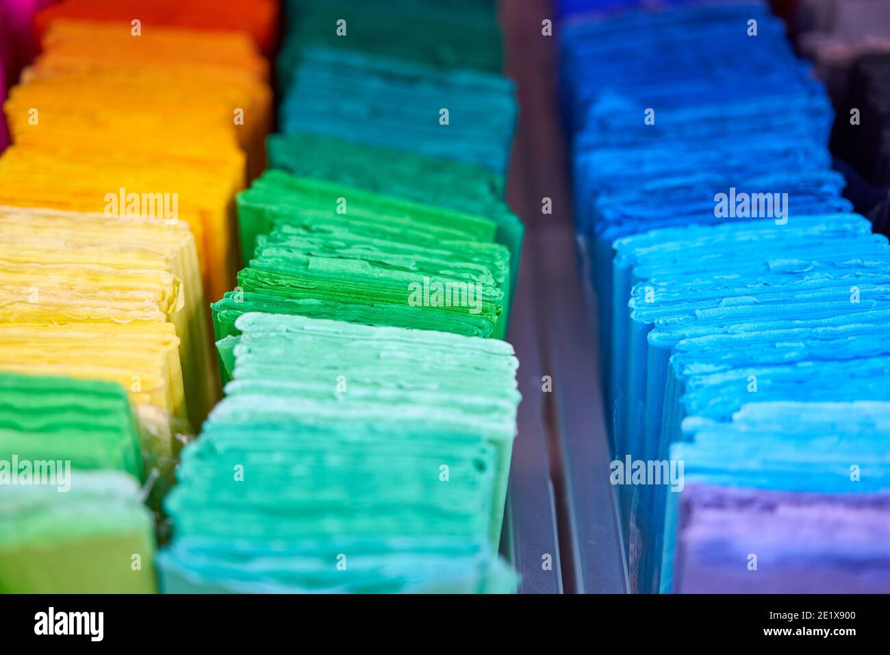 Sheets colored cardboard for designer creative works. Stacks ...