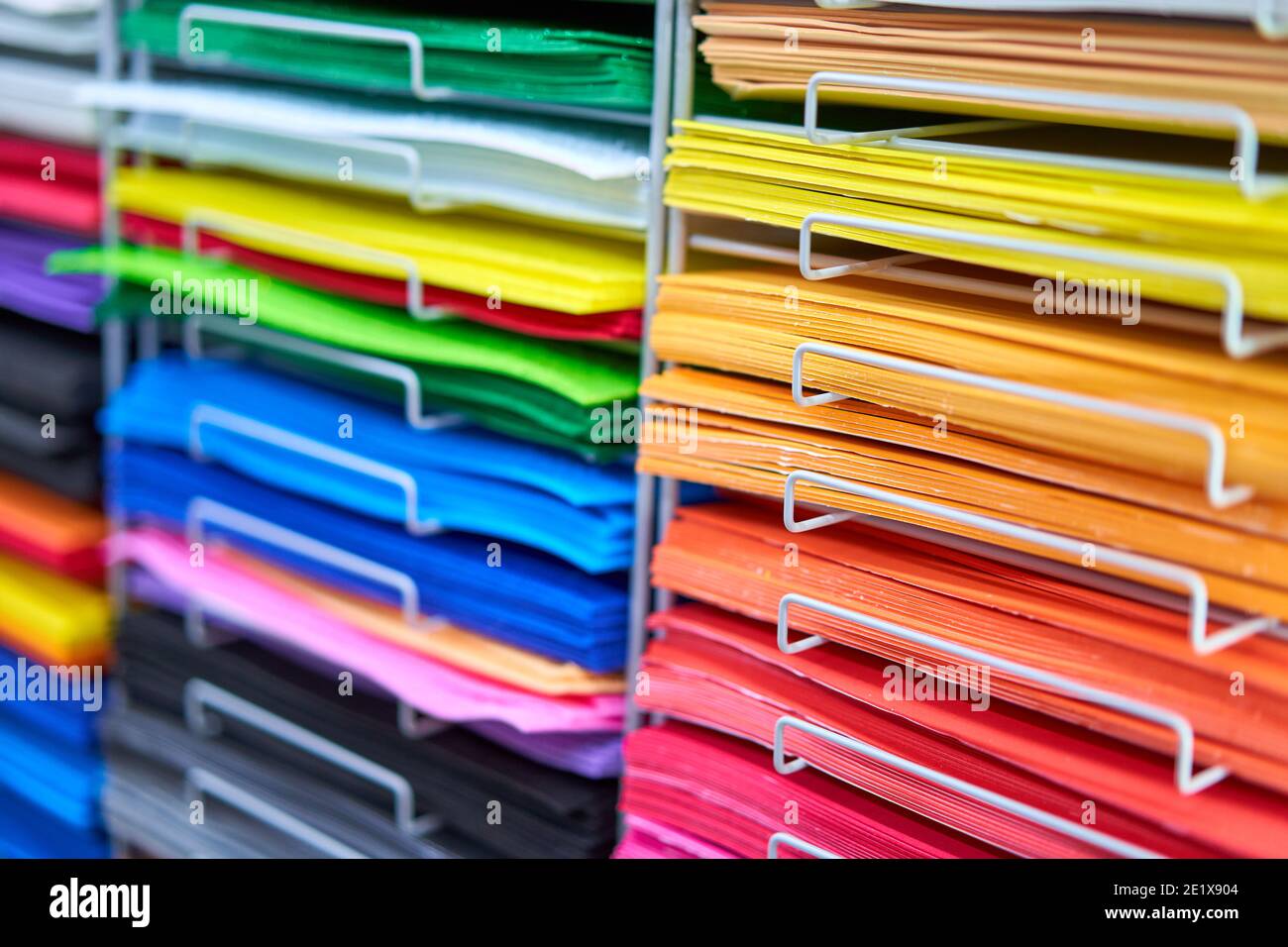 Sheets colored cardboard for designer creative works. Stacks ...