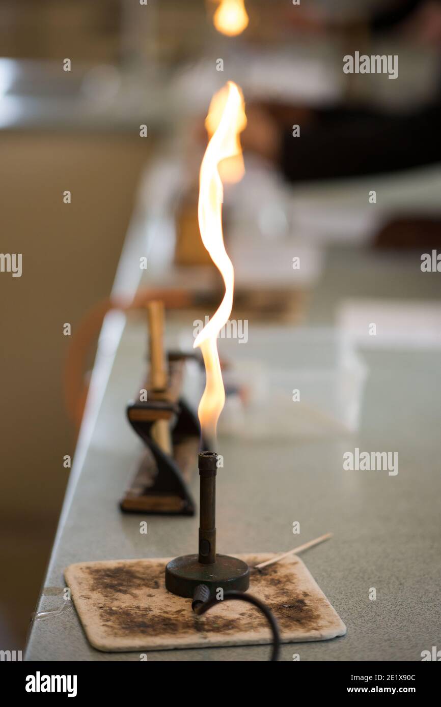 Lit Bunsen Burner Lit Bunsen Burner