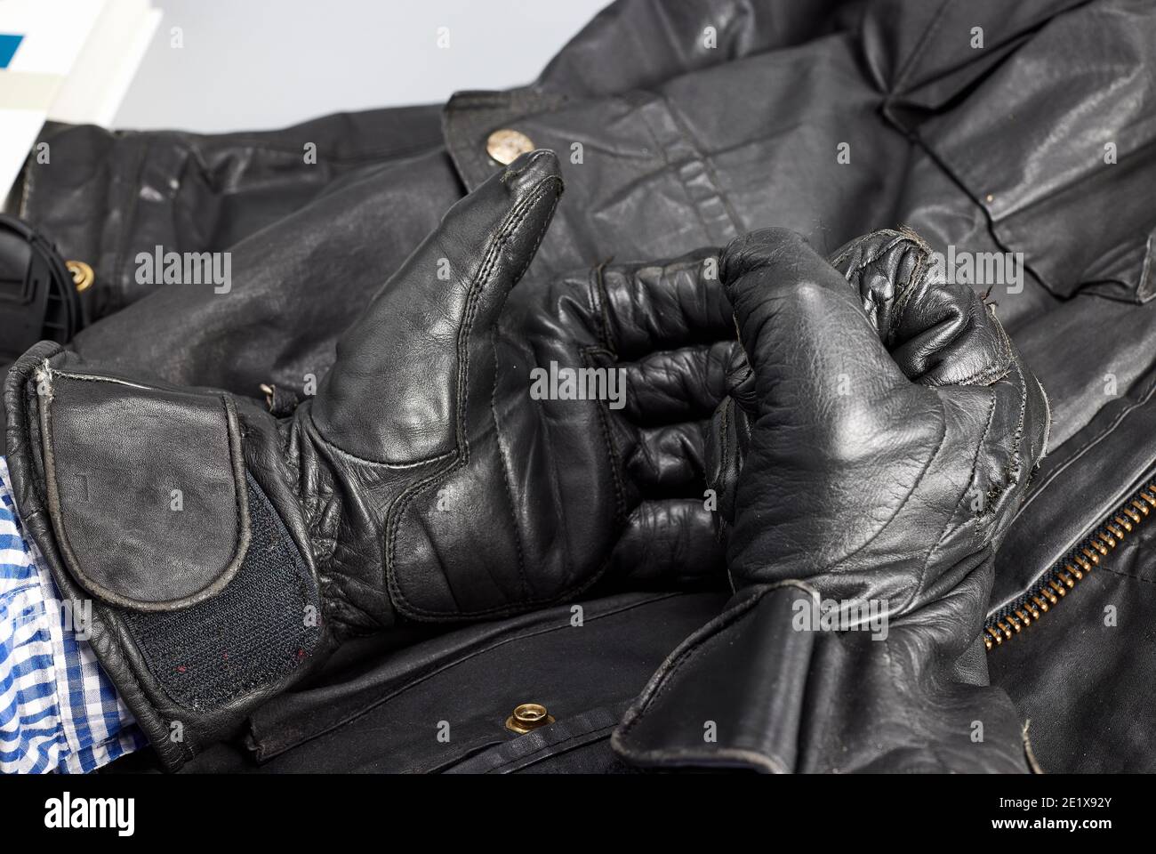 Leather motorcycle jacket hi-res stock photography and images - Alamy