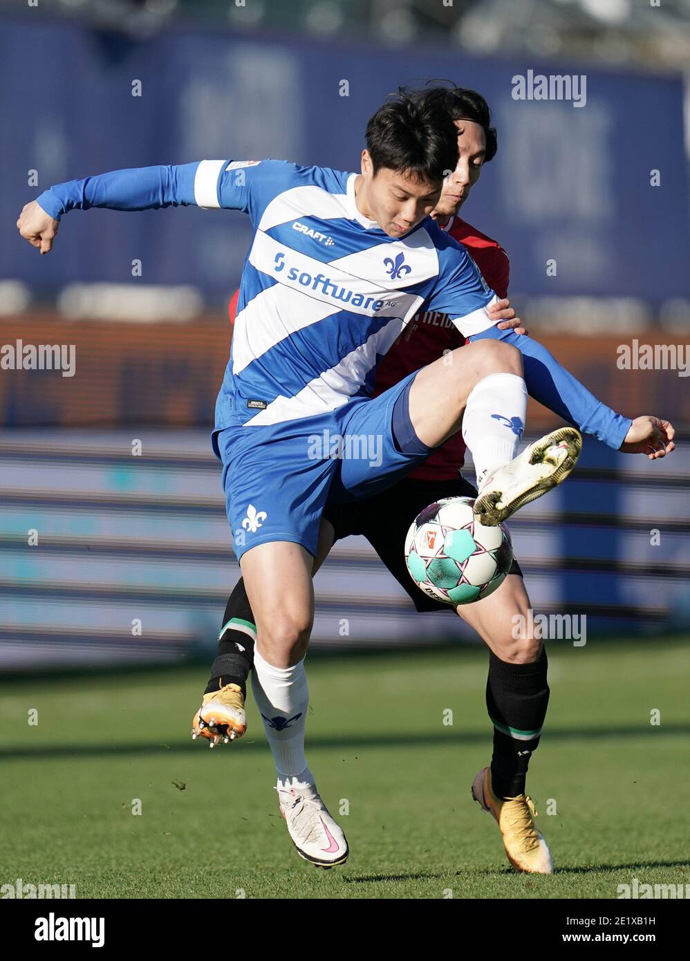 Darmstadt, Germany. 10th Jan, 2021. Football: 2nd Bundesliga, Darmstadt ...