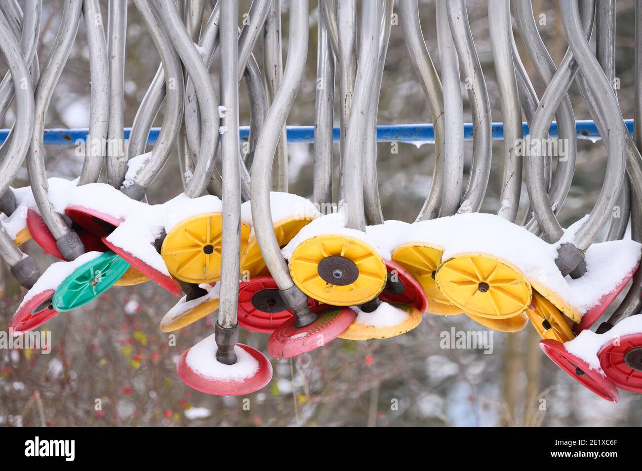 Altenberg, Germany. 10th Jan, 2021. The snow-covered hangers of a ...
