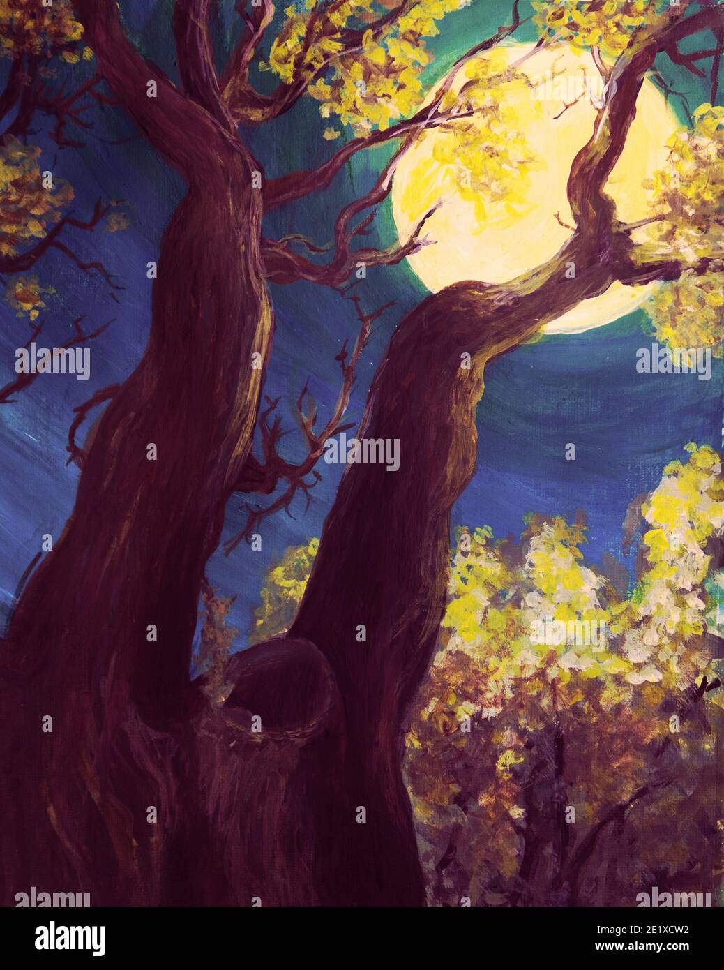 Gouache tree hi-res stock photography and images - Alamy