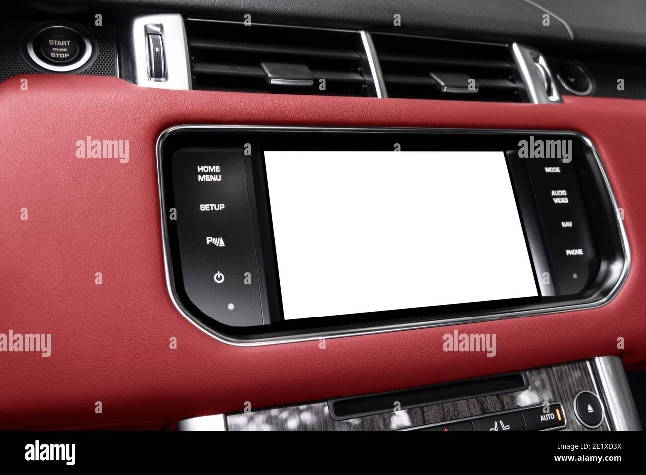 Monitor in car with isolated blank screen use for navigation maps and ...