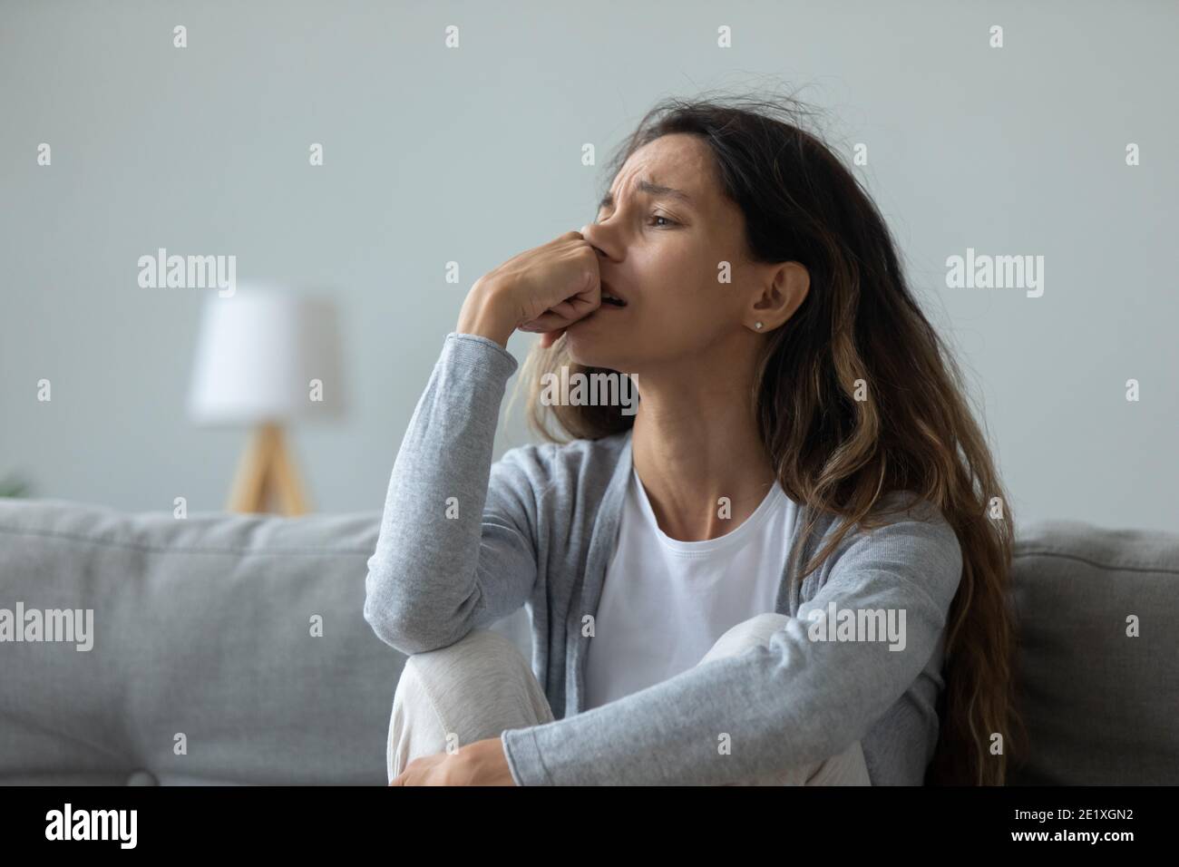 Crying woman close up hi-res stock photography and images - Alamy