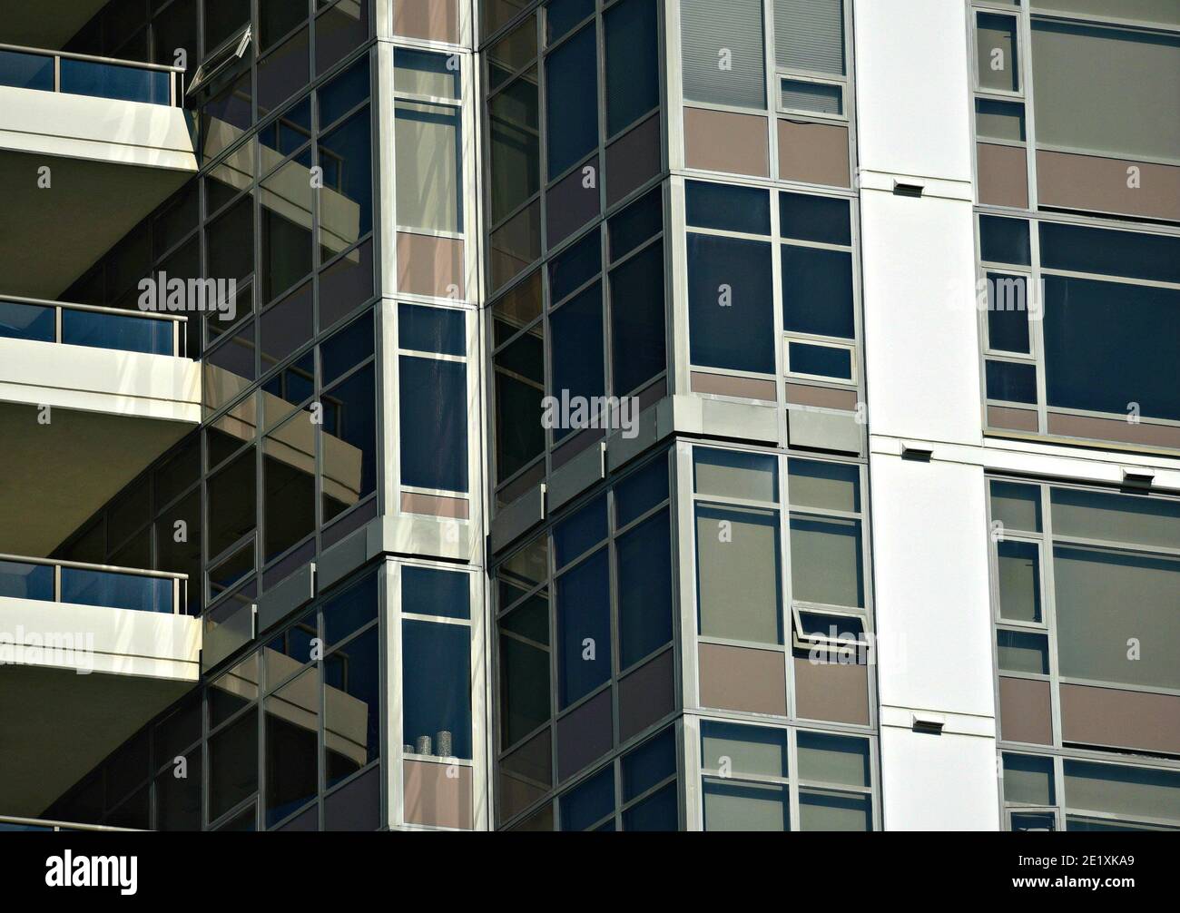 Commercial high-rise building facade in downtown San Diego, California ...