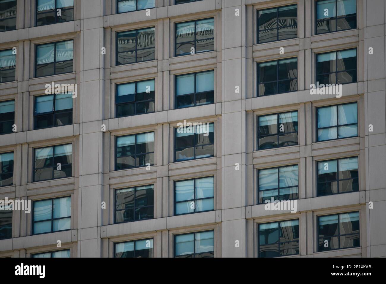 Commercial business high-rise building facade in downtown San Diego ...