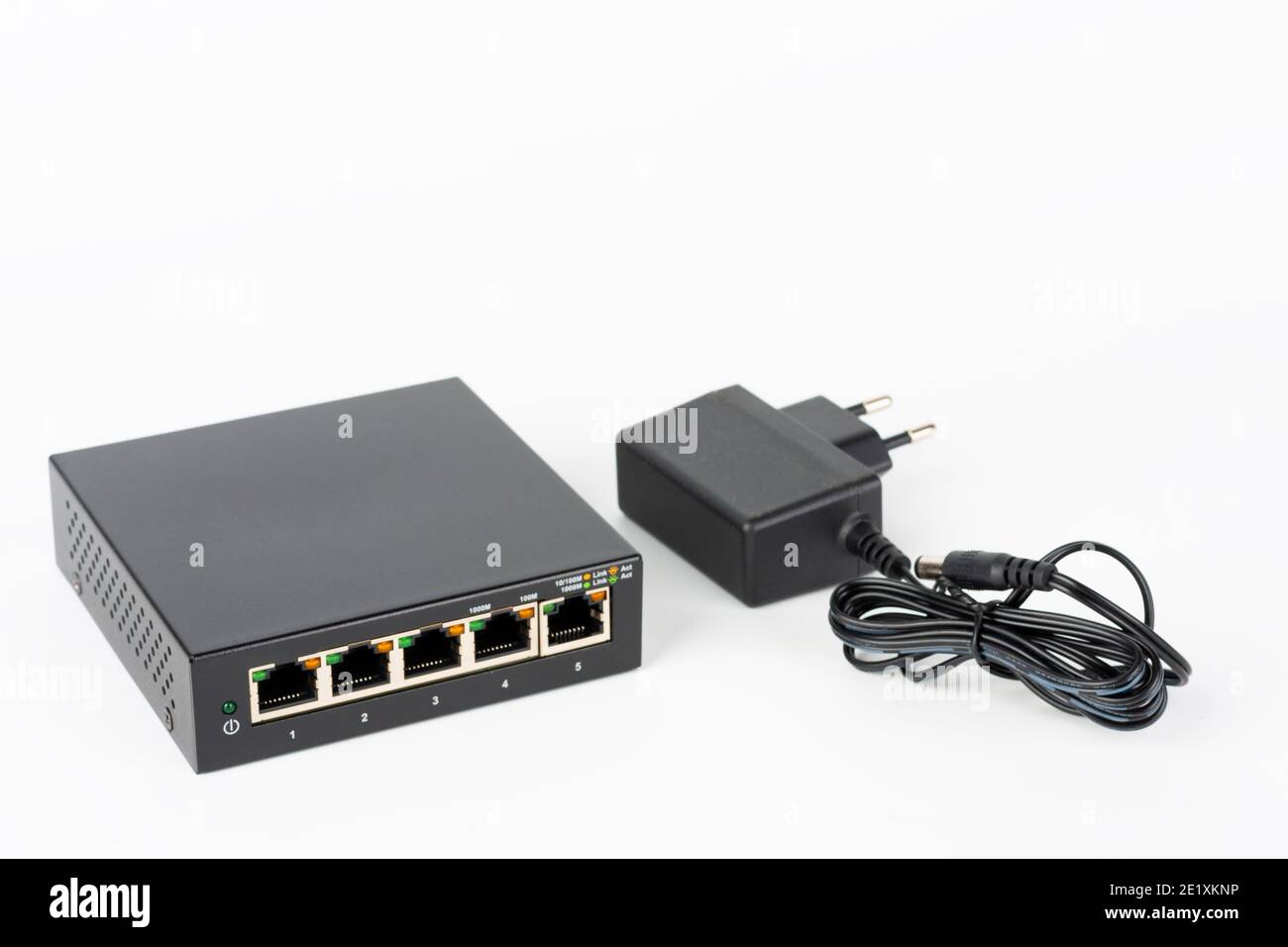 5-port gigabit desktop switch, power cable. Components to create a fast ...
