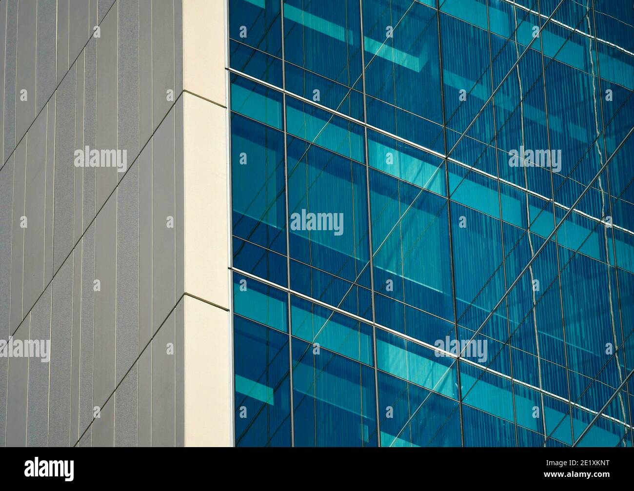 Commercial high-rise building glass facade in the San Diego financial ...