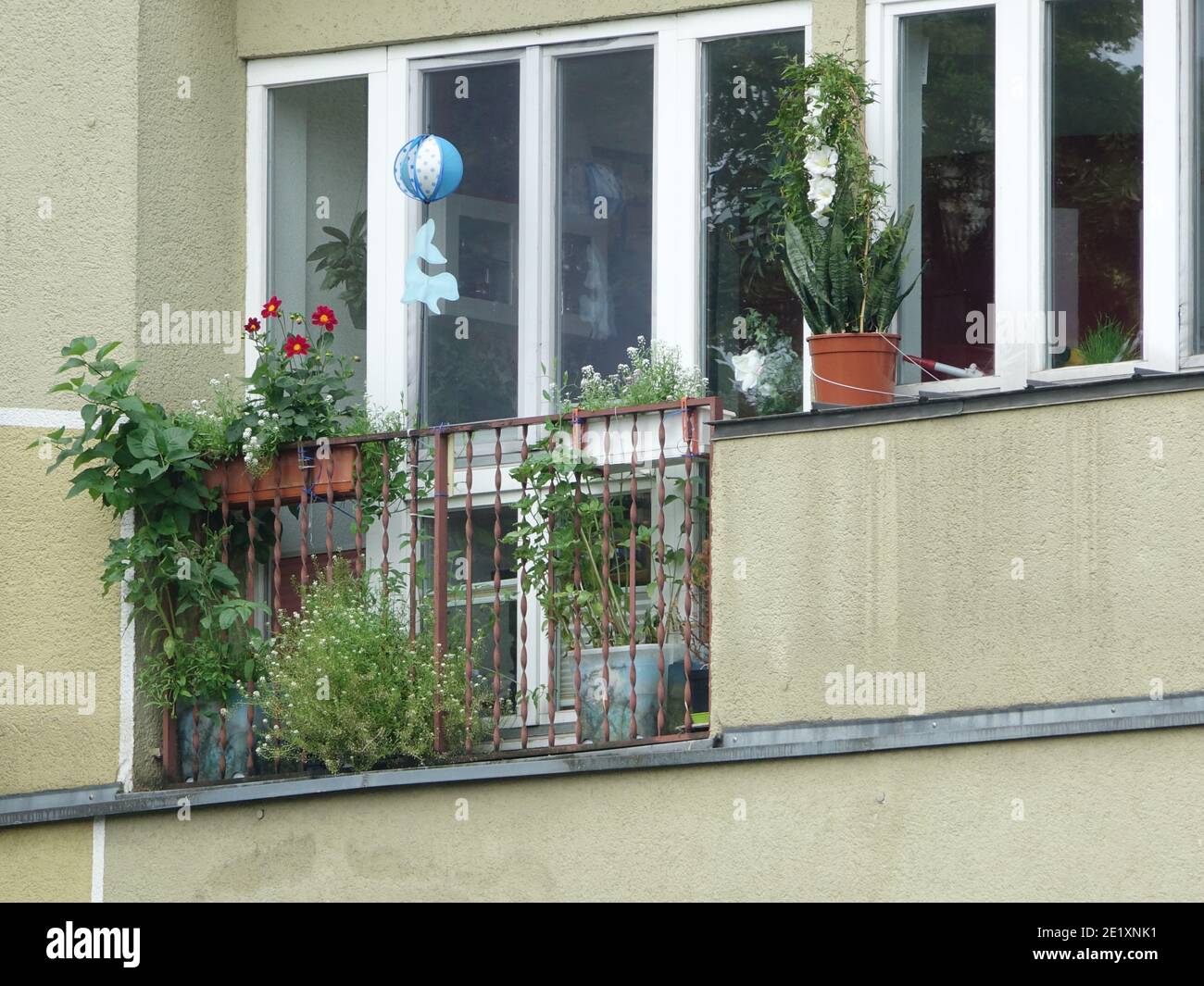 Balcony picture shot in Neukölln, Berlin Stock Photo - Alamy