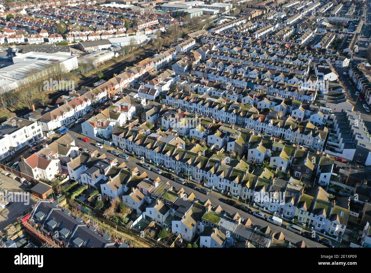 Aerial view of Brighton and Hove, East Sussex UK Stock Photo - Alamy