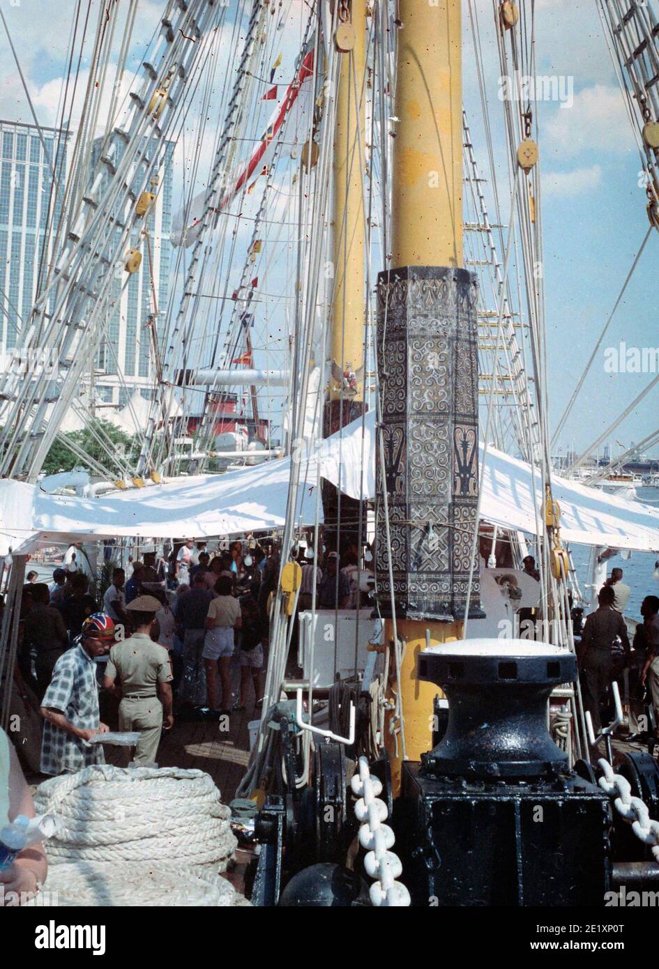 On board a ship during Opsail 2000 in Baltimore, MD Stock Photo - Alamy