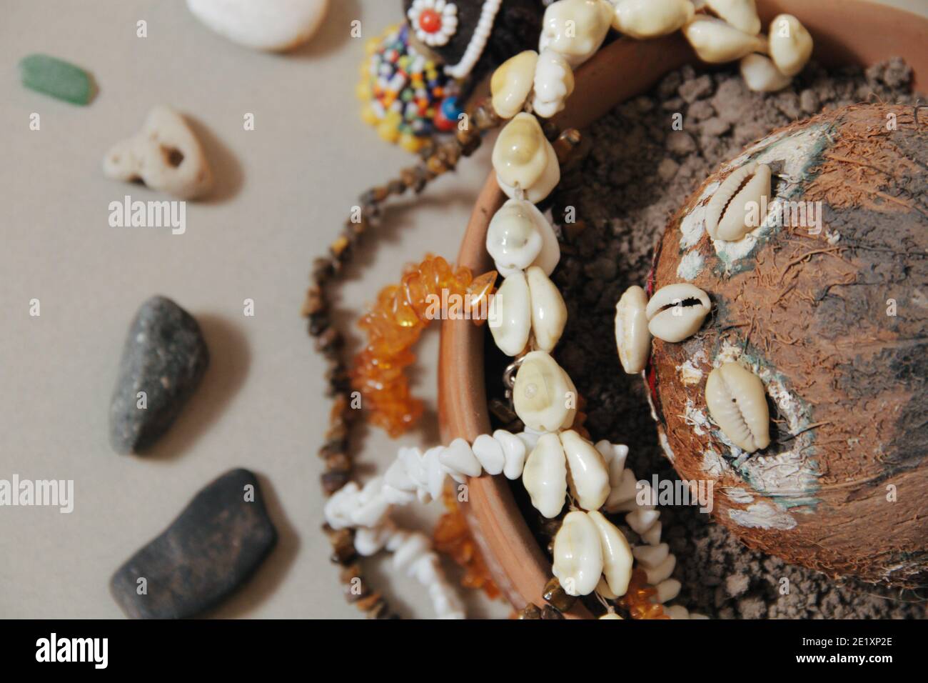 Occult altar for African Gods. Shamanism Stock Photo - Alamy