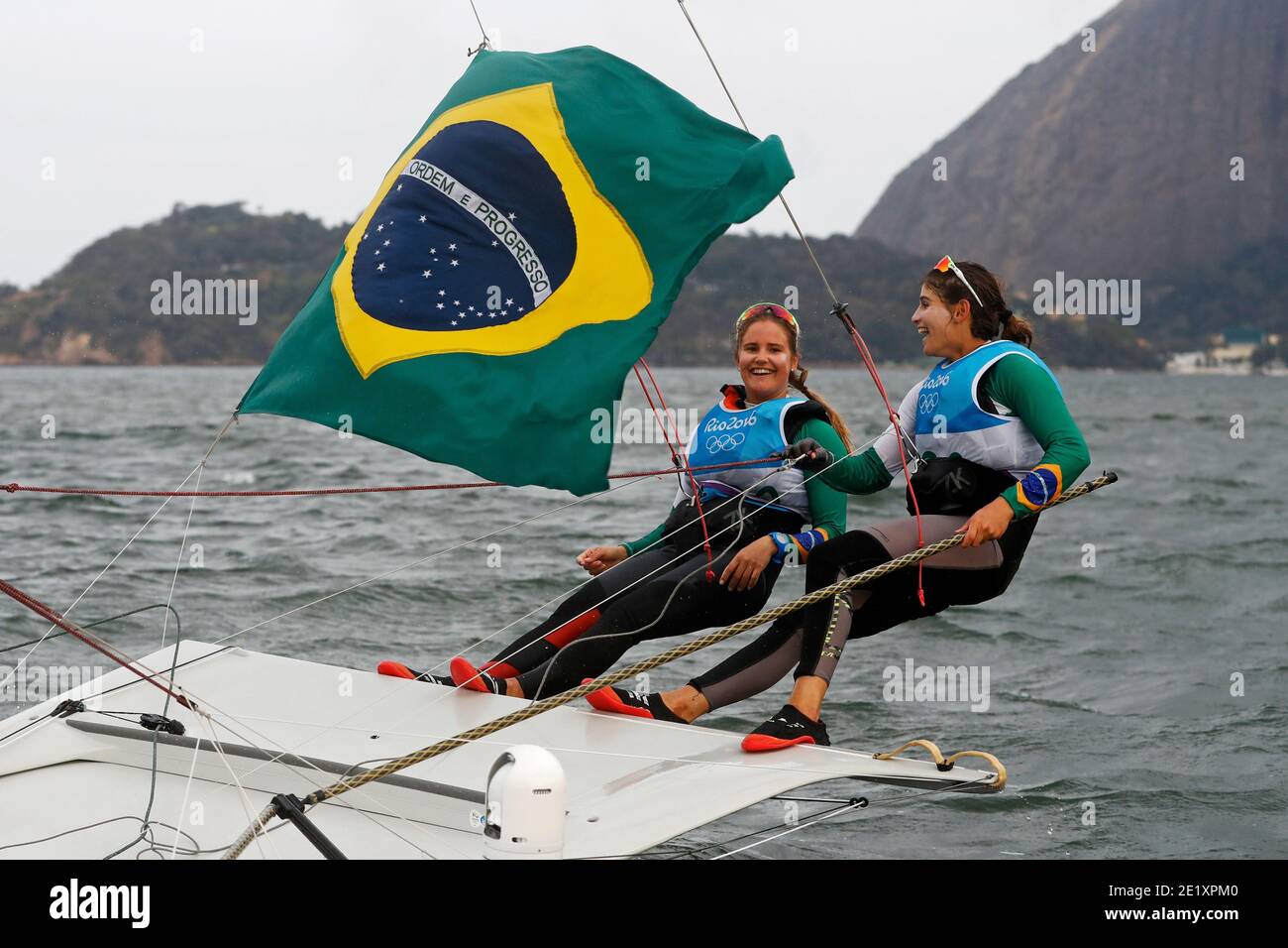 Sailing at Rio 2016 Olympic Games. Brazilian sailors Martine Grael and ...